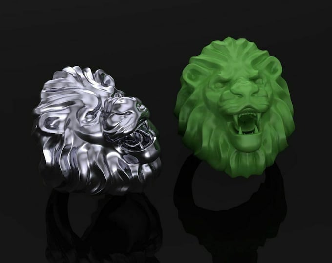 Lion Ring 3D File CAD Design - Etsy