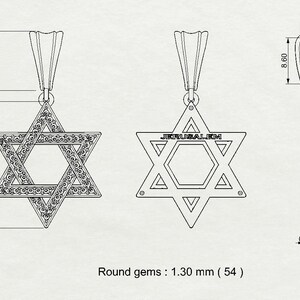 Star of David Pendant 3D CAD Digital Model STL File - Etsy
