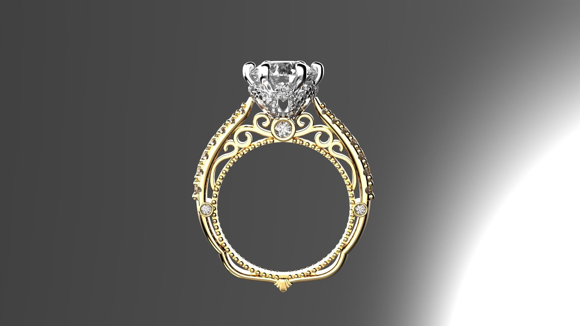 Solitaire Engagement Ring 3D CAD File - Etsy
