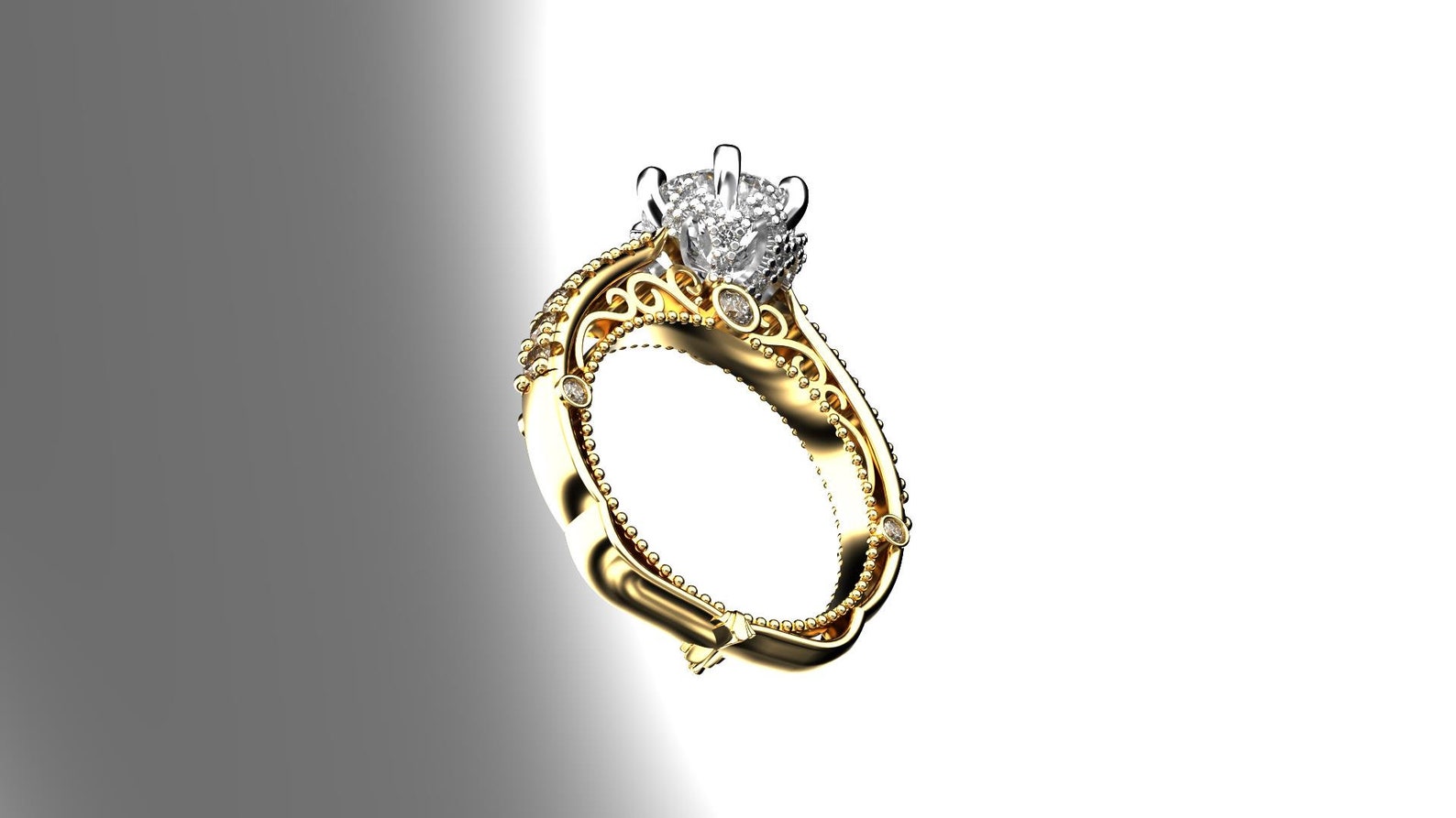 Solitaire Engagement Ring 3D CAD File - Etsy