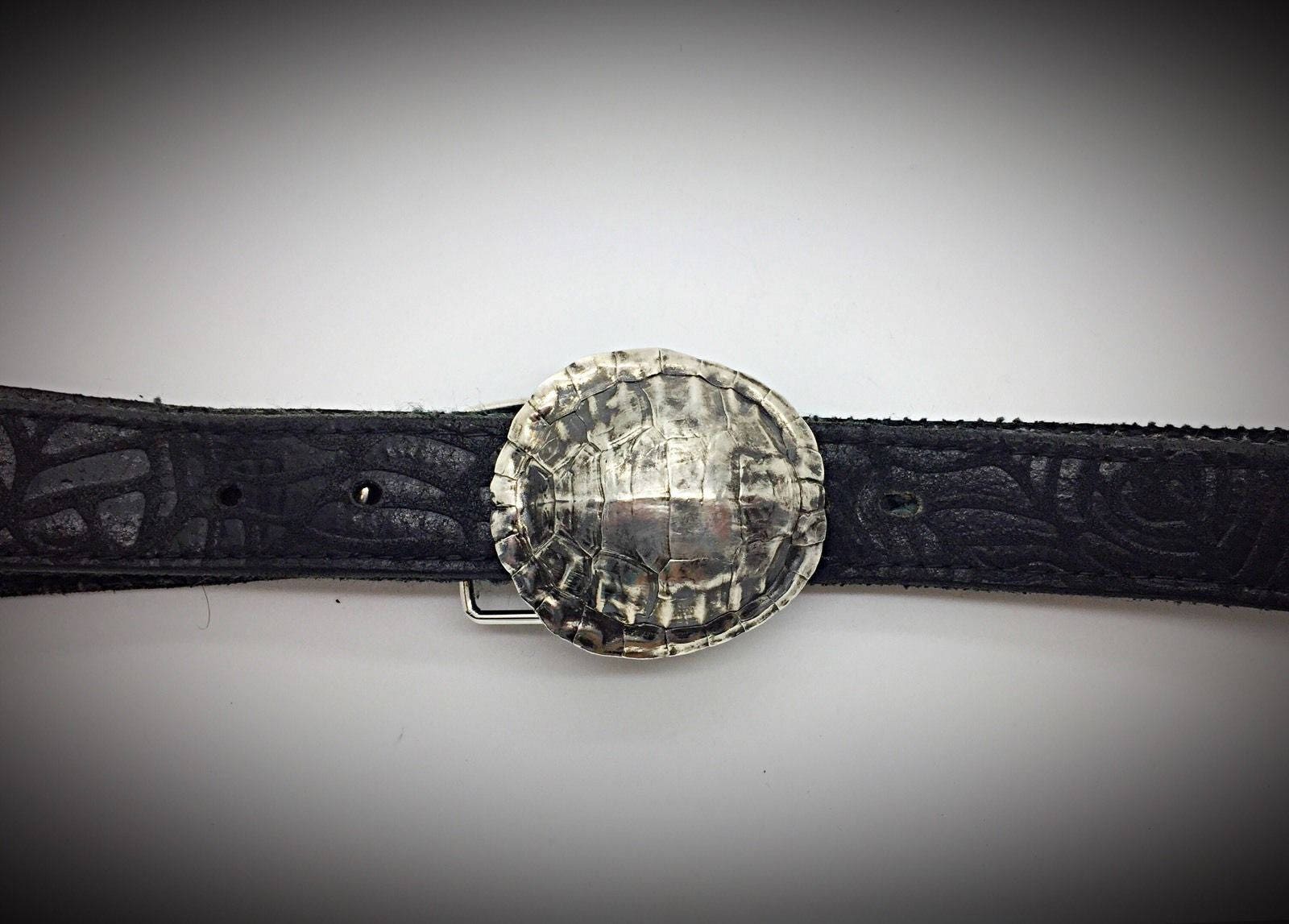Handmade Turtle Shell Sterling Silver Belt Buckle - Etsy