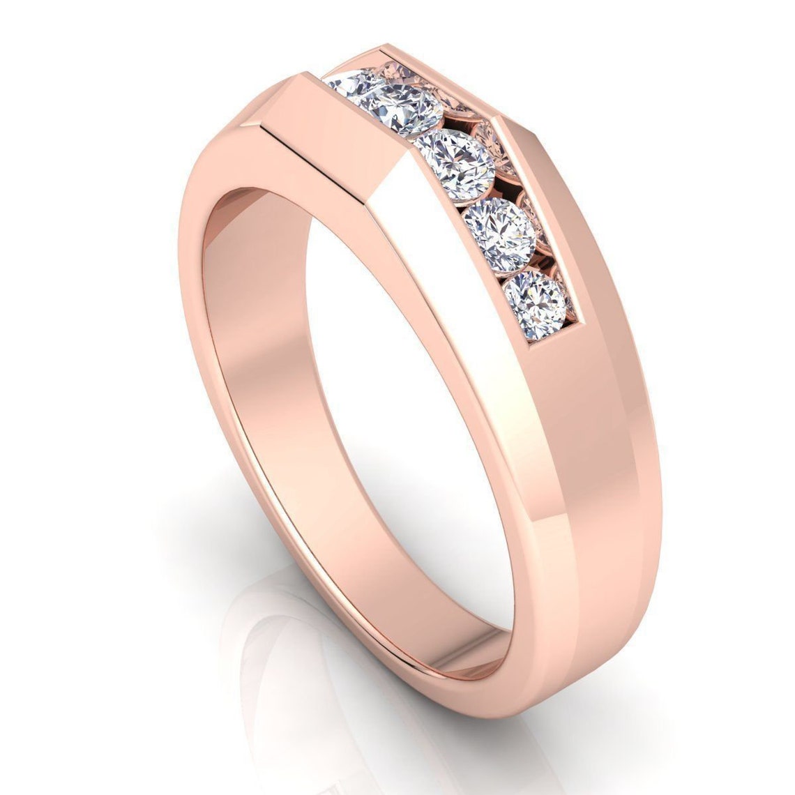 Channel Set Ring 3D CAD Model - Etsy
