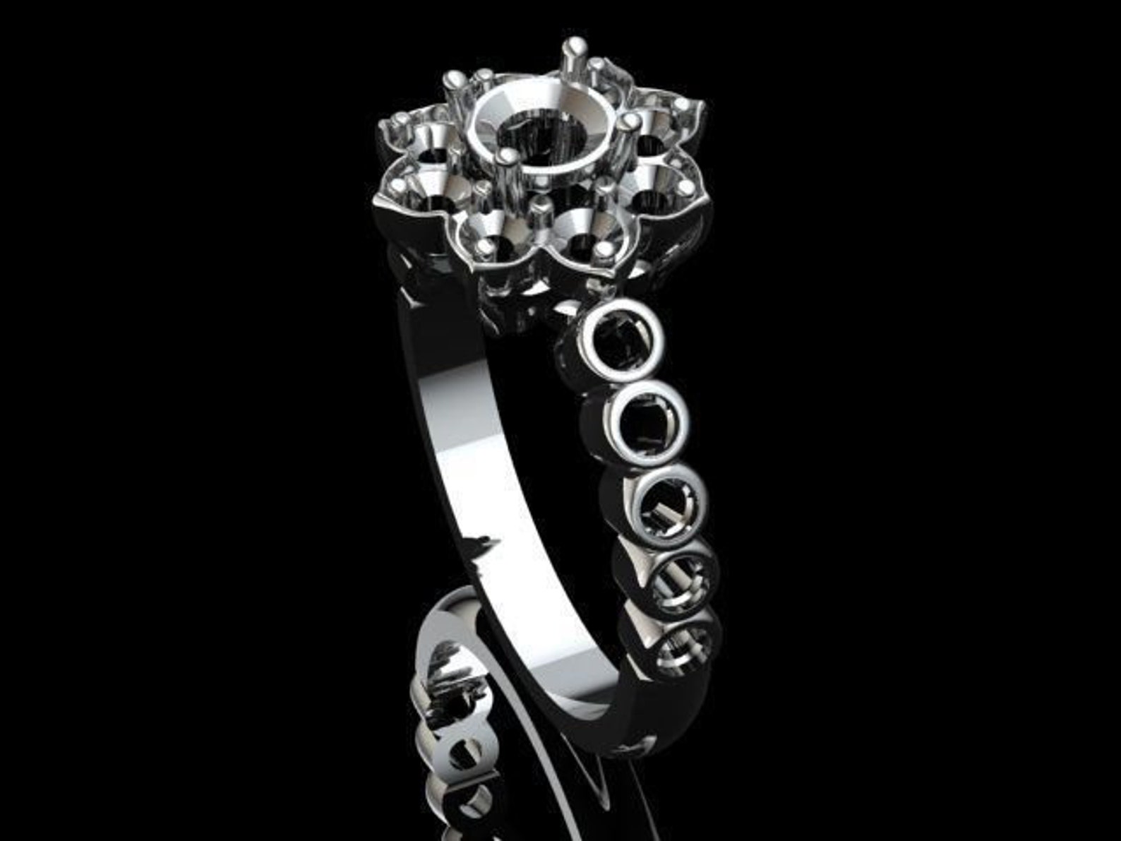 Flower Ring 3D CAD Digital File - Etsy