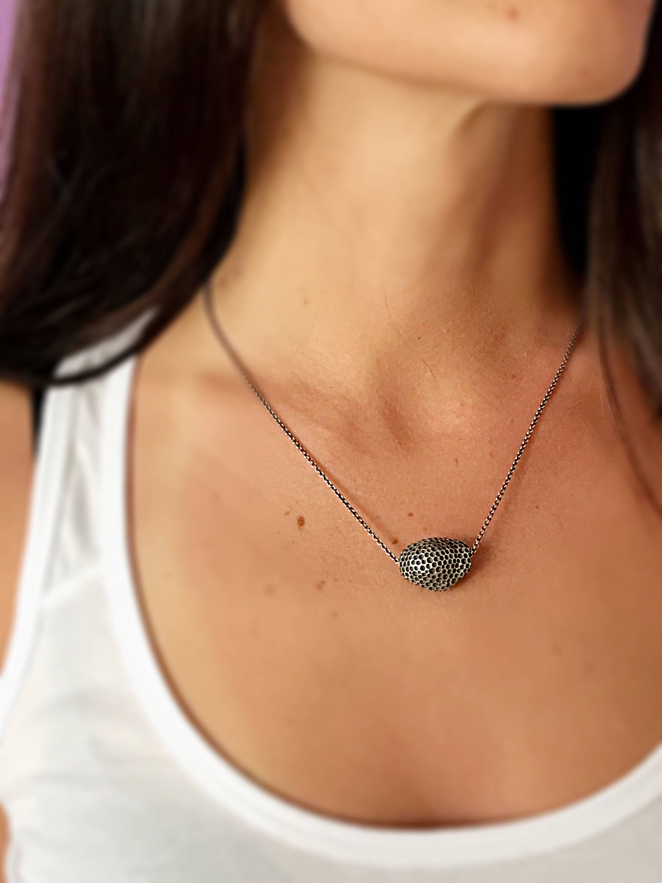 Handmade Unique Modern Abstract Silver Pendant - Etsy