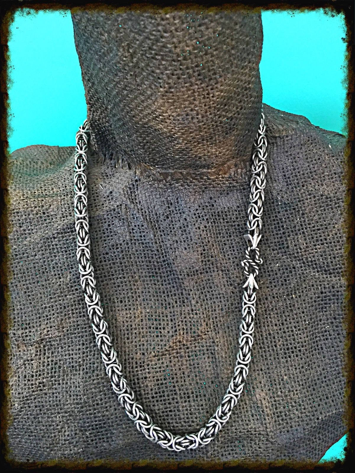 Handmade Byzantine Sterling Silver Men's Chain - Etsy