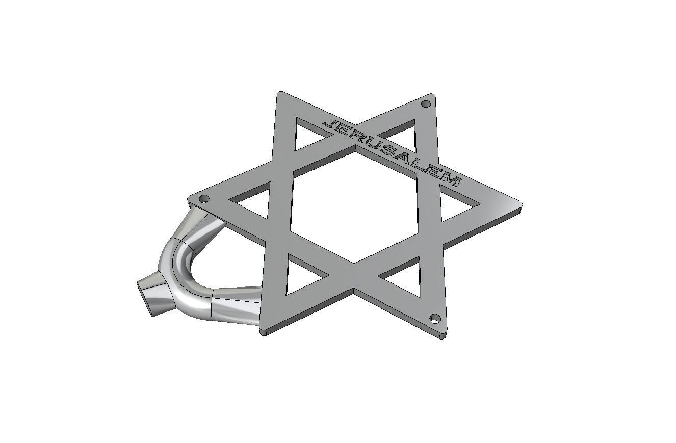 Star of David Pendant 3D CAD Digital Model STL File - Etsy