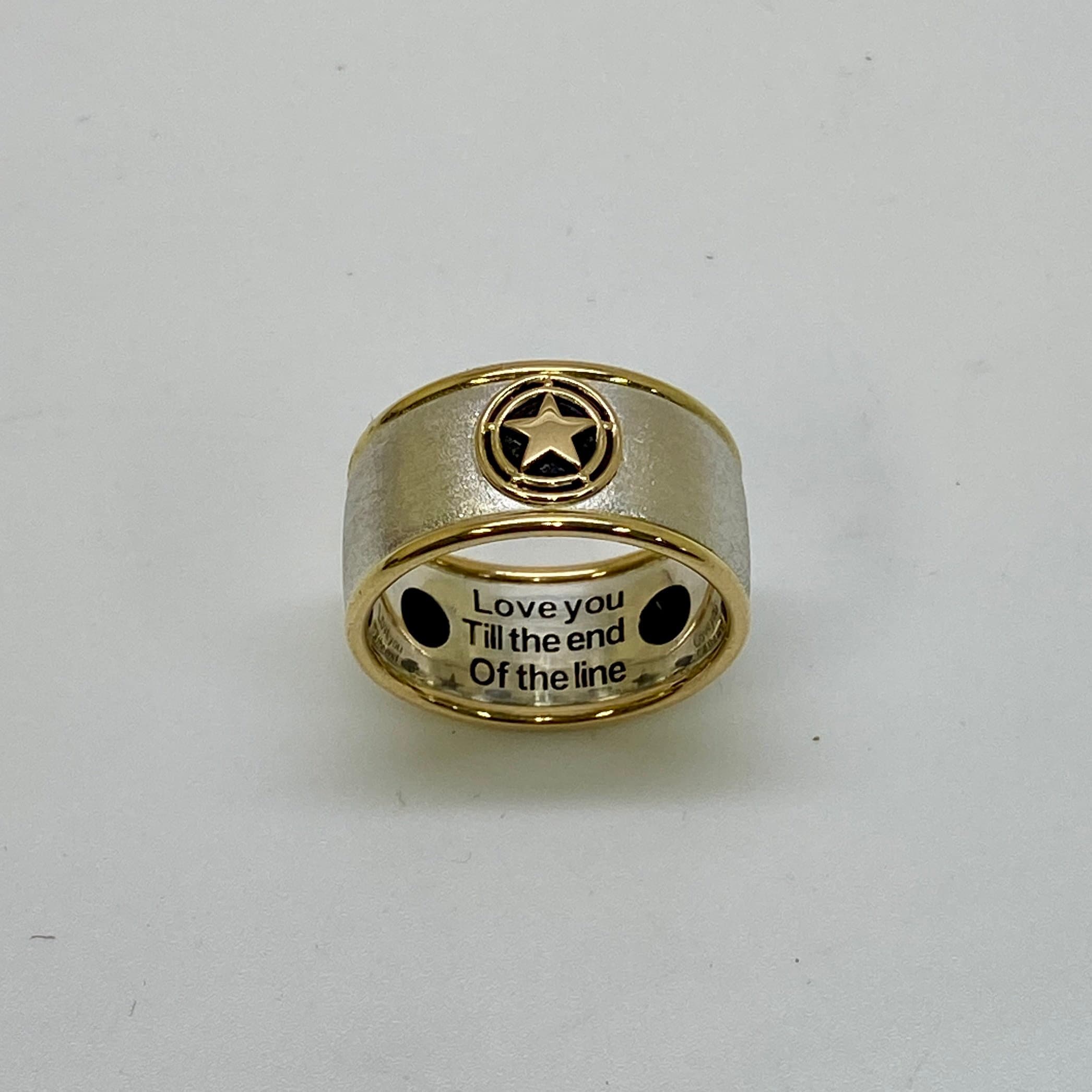 Captain America Platinum & Gold Band Ring - Etsy