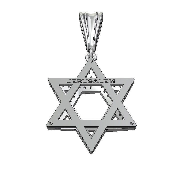 Star of David Pendant 3D CAD Digital Model STL File - Etsy