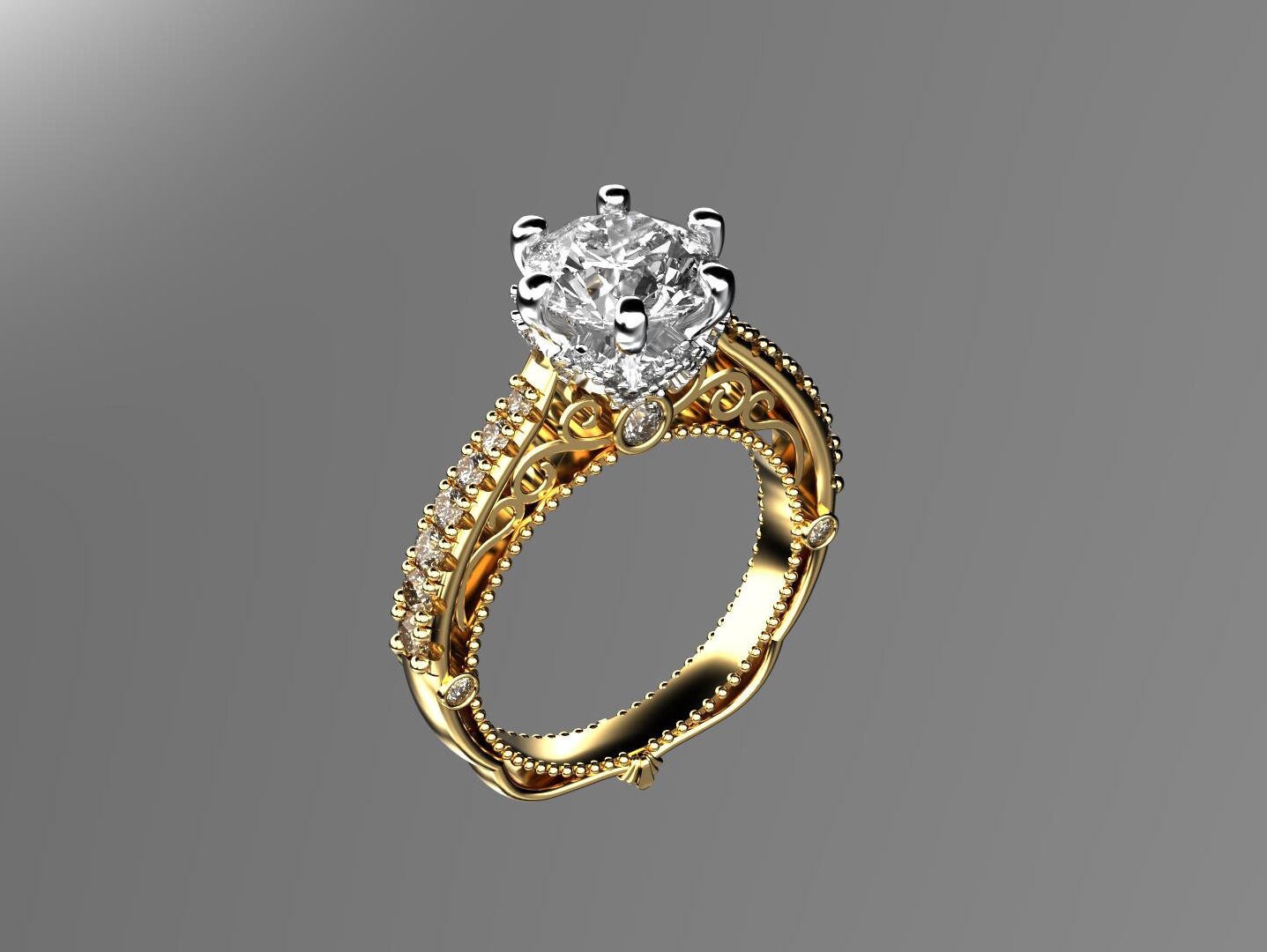 Solitaire Engagement Ring 3D CAD File - Etsy