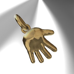 Baby Foot or Hand Gold & Diamond Pendant - Etsy