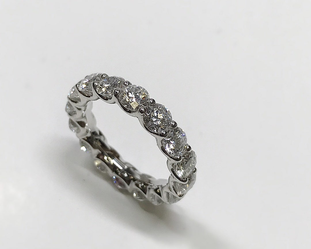 Eternity Platinum WB Diamond Ring - Etsy