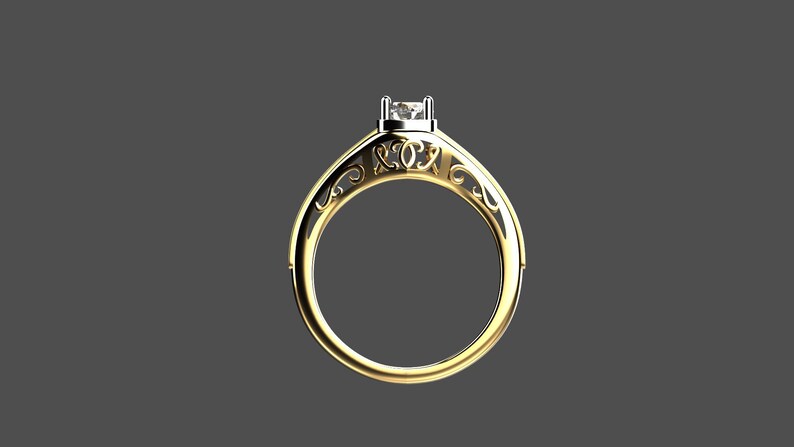 Solitaire Ring STL Printable File 3D Model CAD Design - Etsy