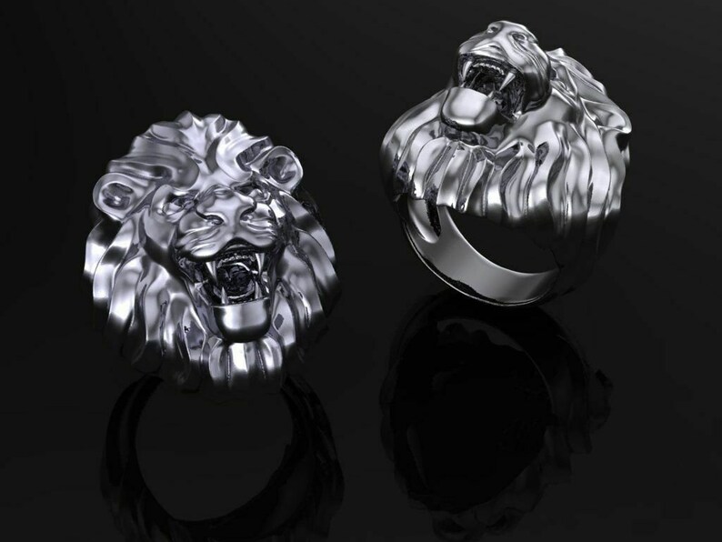 Lion Ring 3D File CAD Design - Etsy