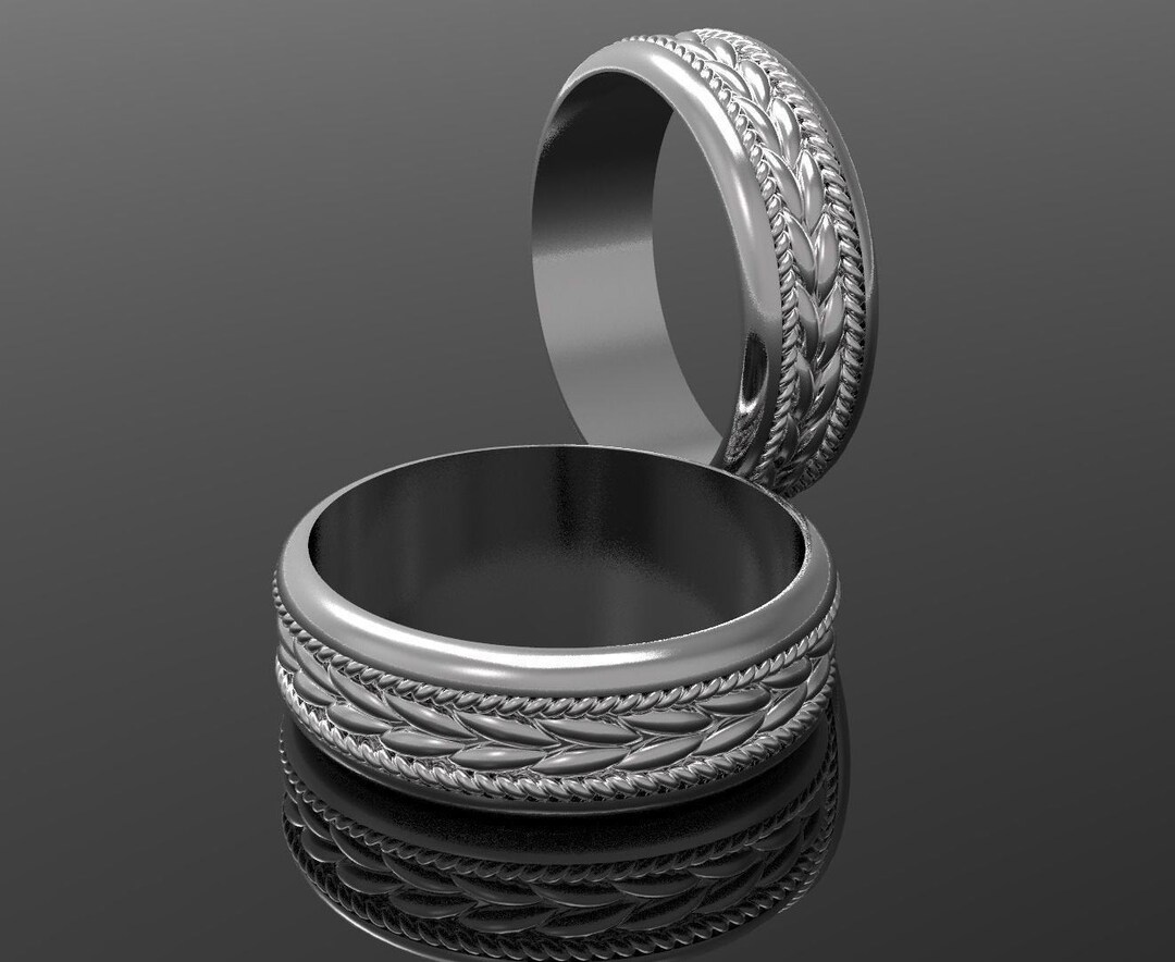 Gold Wheat Band Ring - Etsy