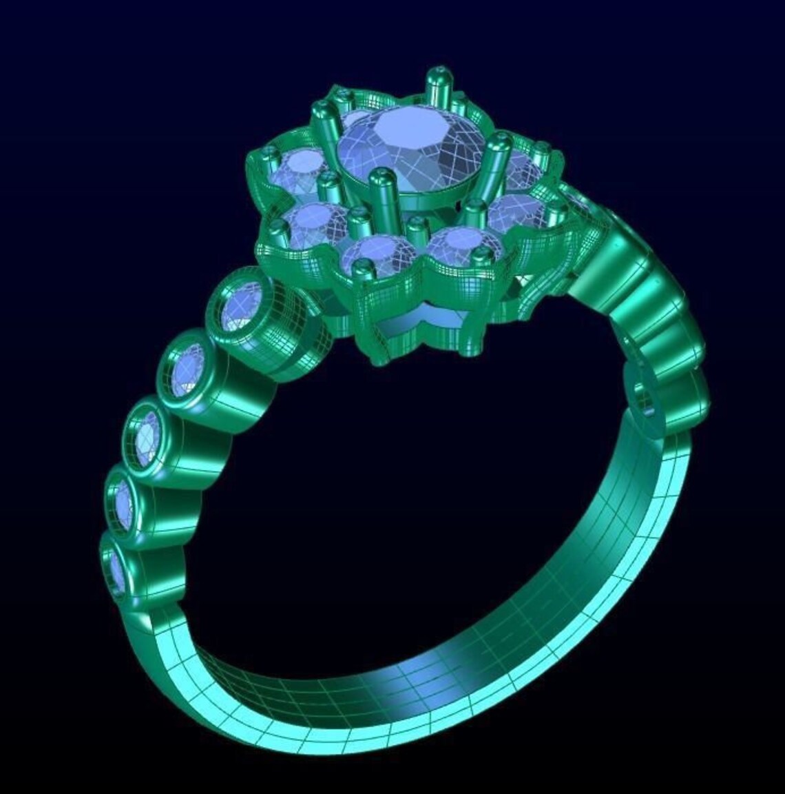 Flower Ring 3D CAD Digital File - Etsy