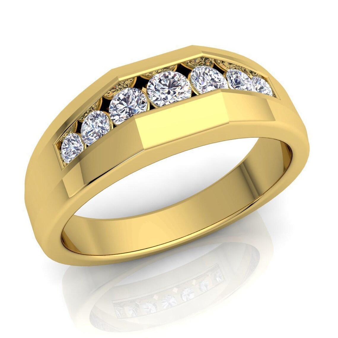 Channel Set Ring 3D CAD Model - Etsy