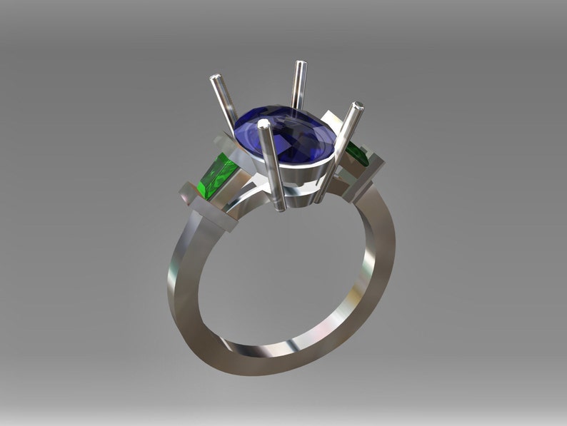 Three Stone Ring 3D CAD Model STL File - Etsy