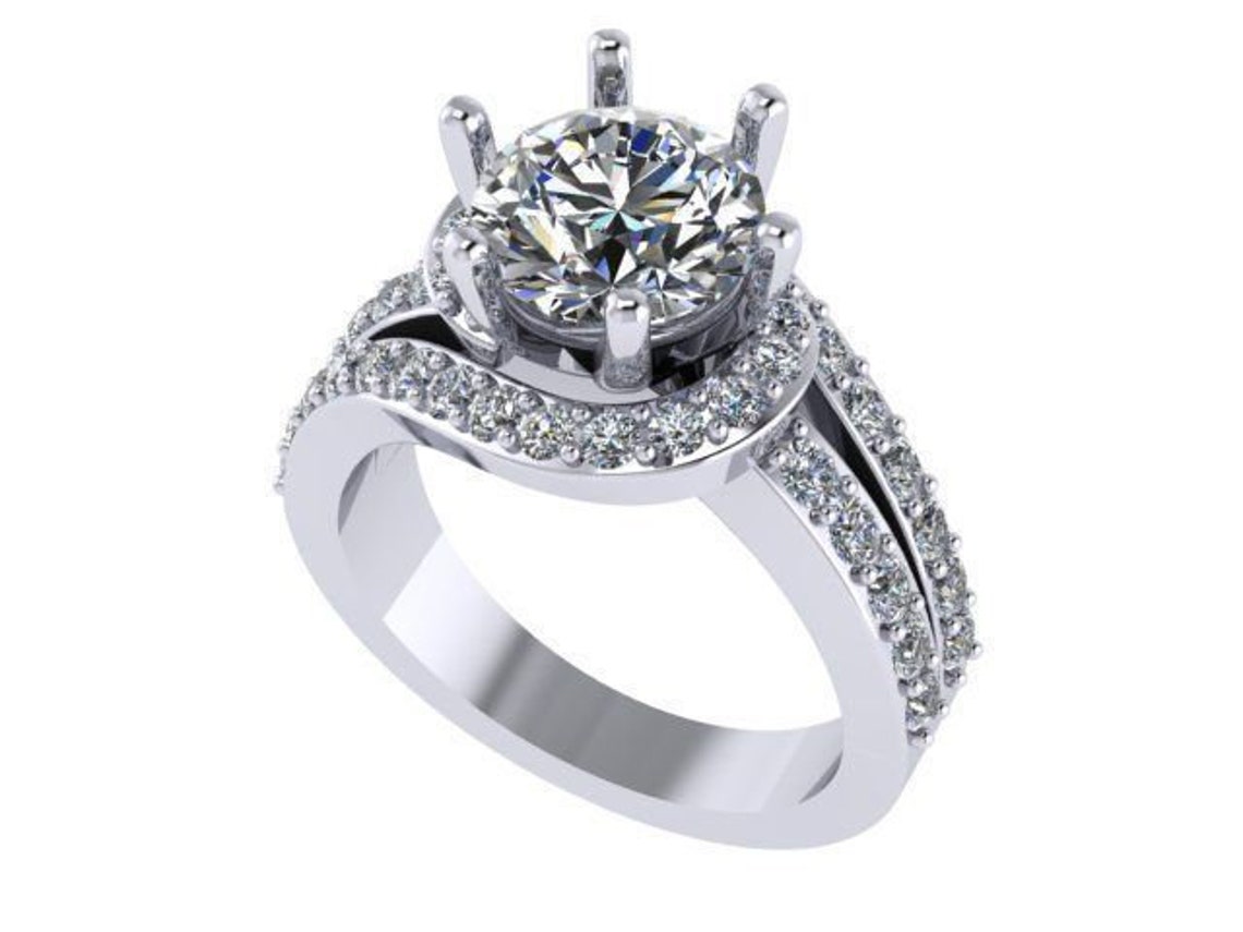 Solitaire Engagement Ring 3D CAD Digital Model - Etsy