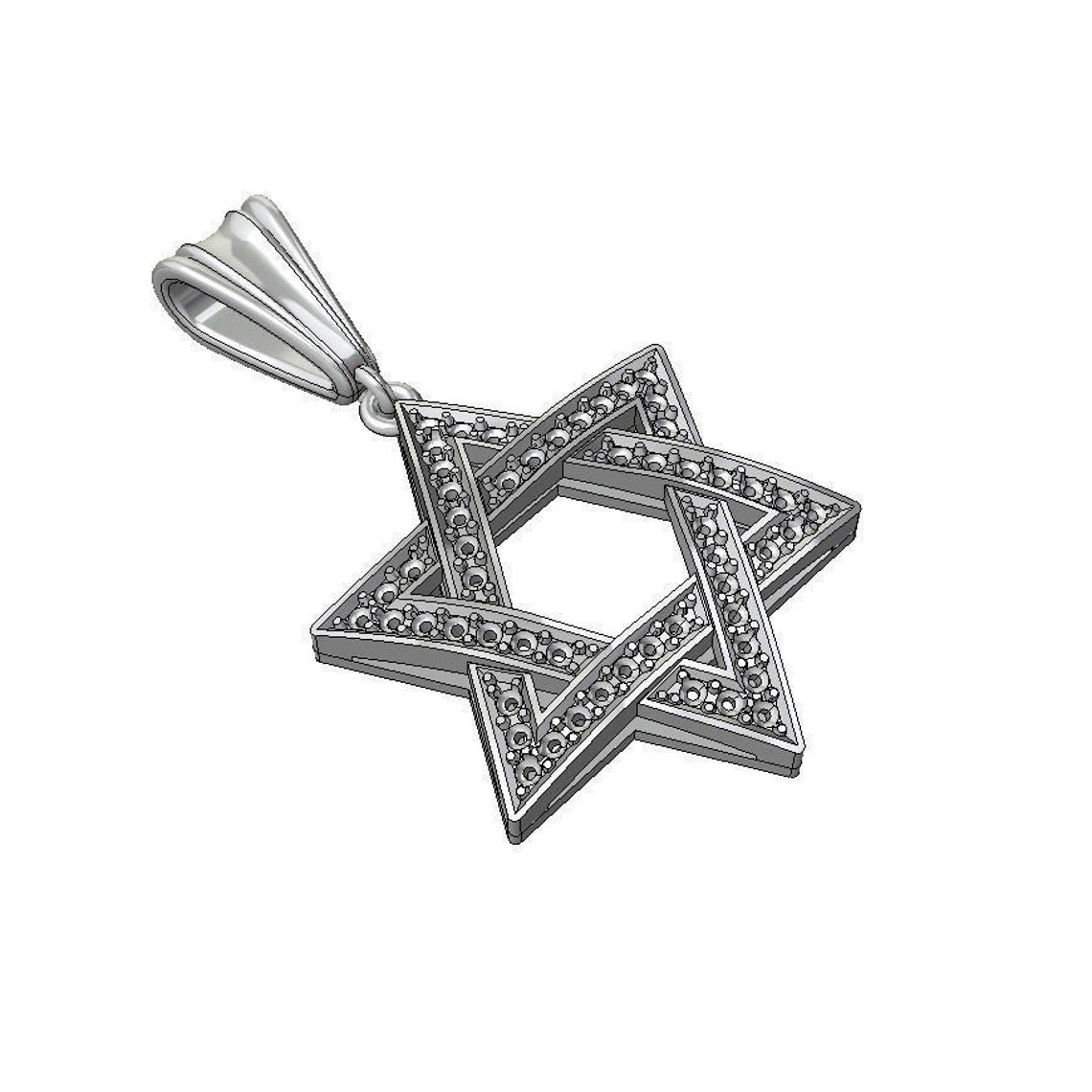 Star of David Pendant 3D CAD Digital Model STL File - Etsy