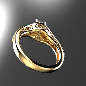 Solitaire Ring STL Printable File 3D Model CAD Design - Etsy