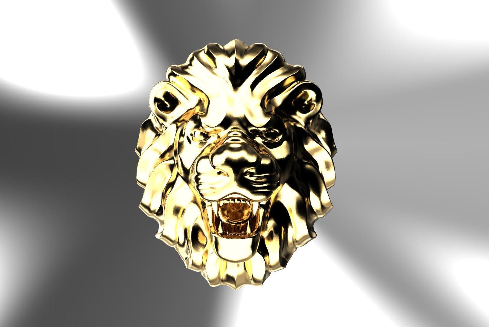 Lion Ring 3D File CAD Design | Etsy