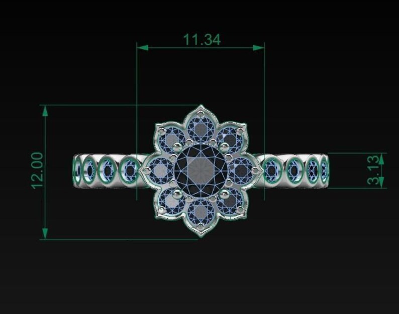 Flower Ring 3D CAD Digital File - Etsy