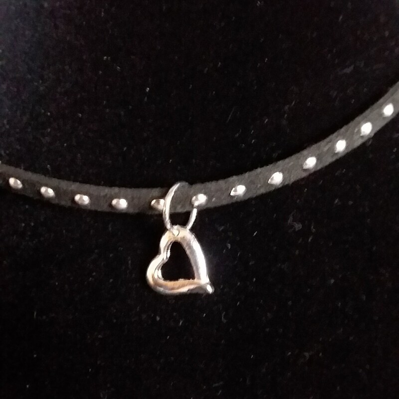 Black Suede Necklace - Etsy
