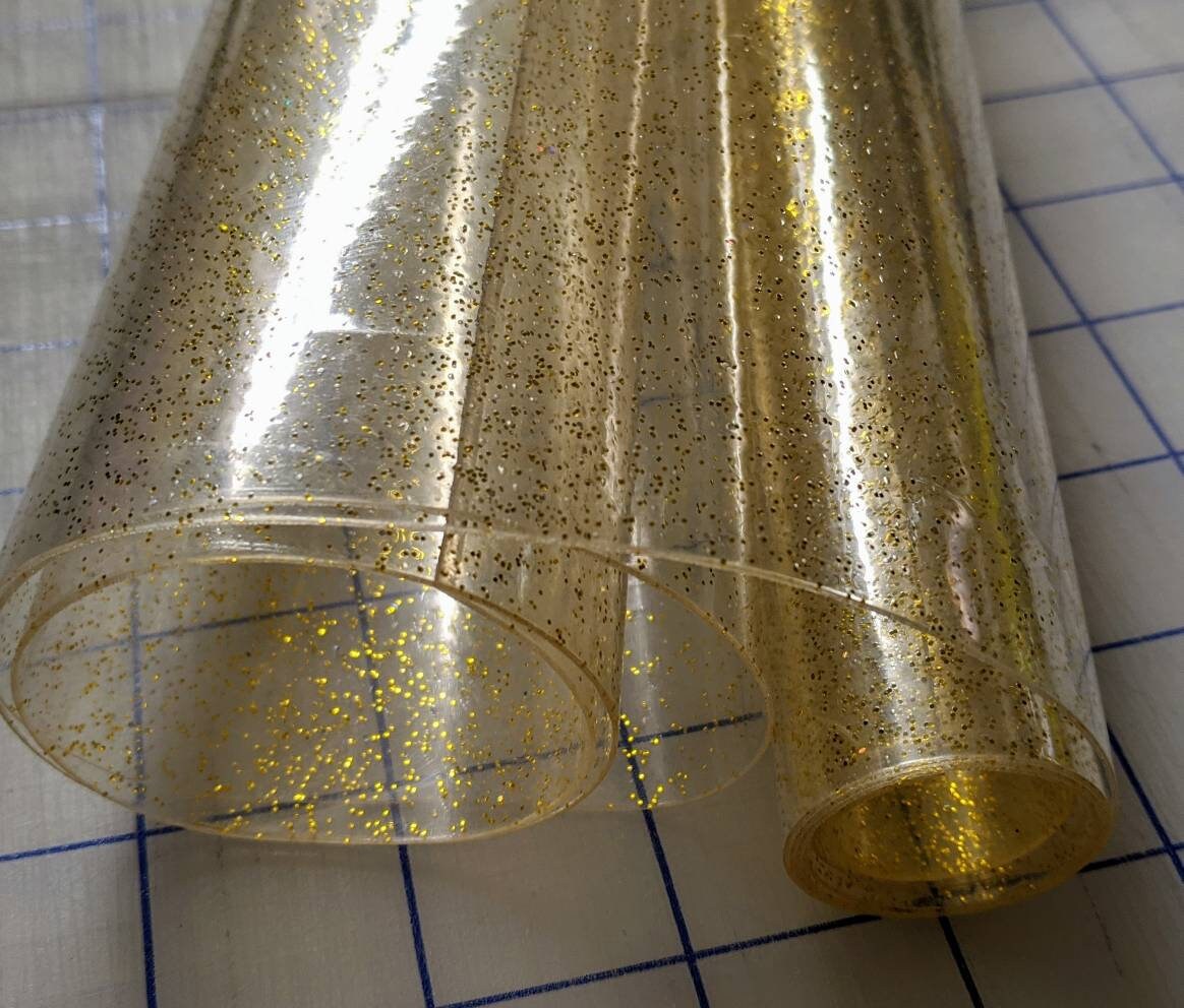 Clear Gold Glitter Vinyl ROLL 9x12 Sheet Jelly - Etsy
