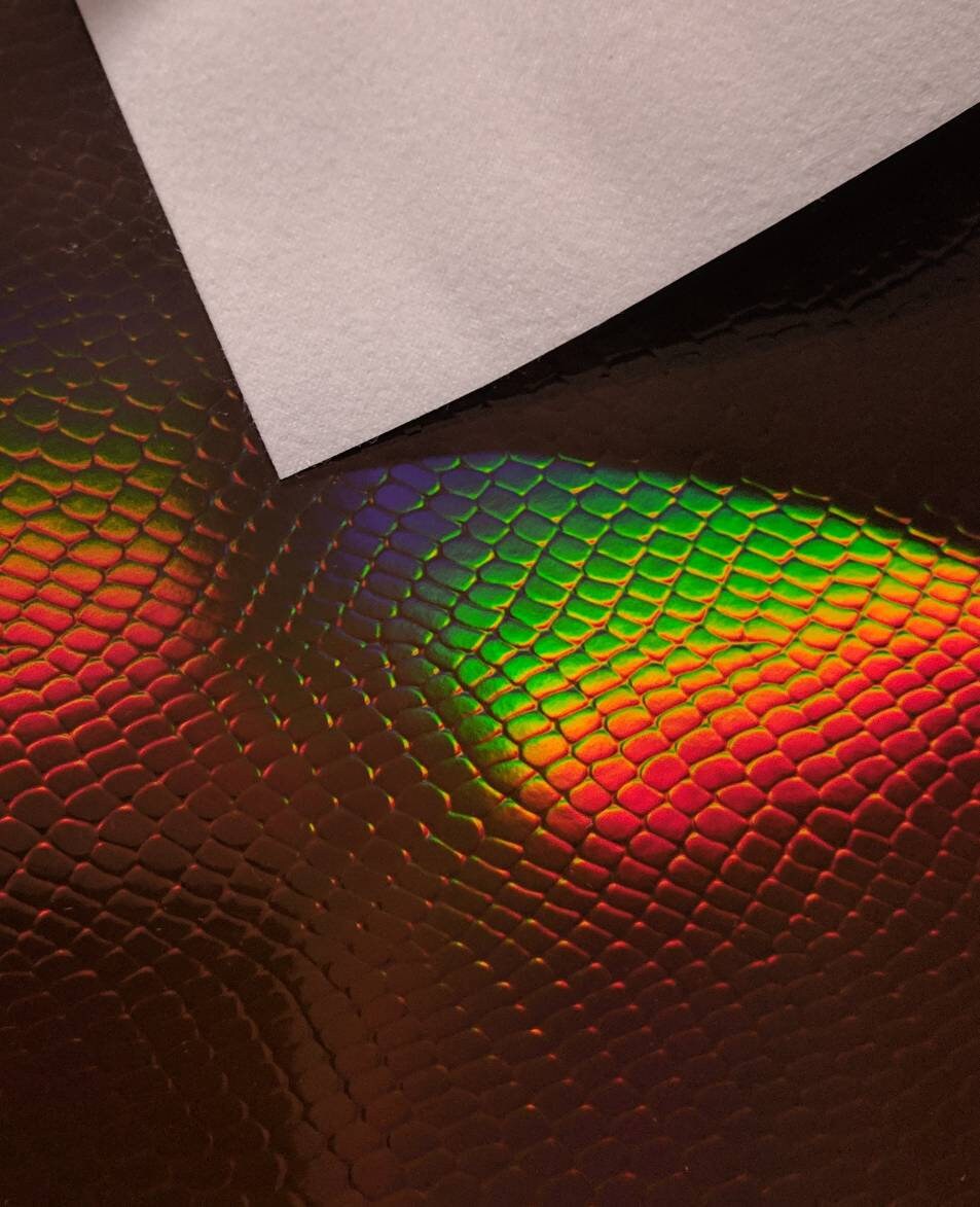 Brown Embossed Holographic Reptile Scales Vinyl 9x12 - Etsy