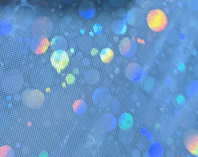 Light Blue Sparkle Bubbles Holographic Vinyl, 9x12 SHEET Embroidery ...
