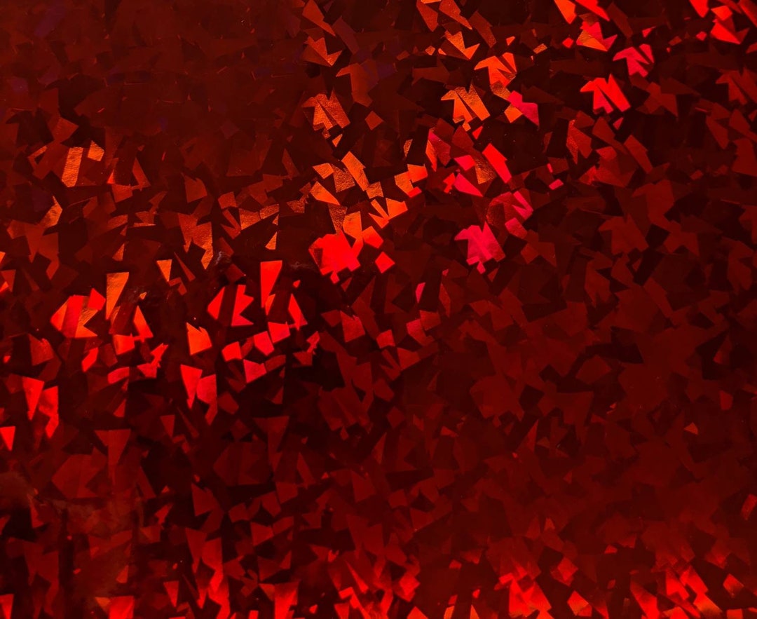 Red Shattered Holographic Vinyl - 9x12" SHEET - Embroidery Canvas ...