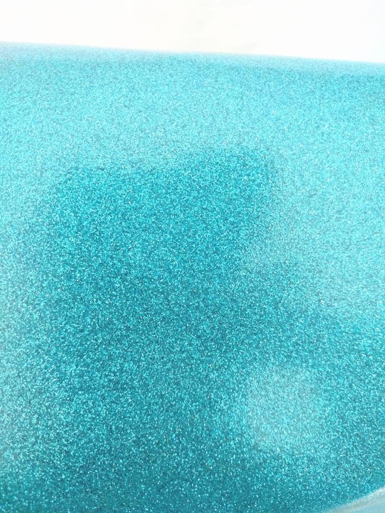 Turquoise Blue Glitter Vinyl Embroidery Glitter Vinyl | Etsy
