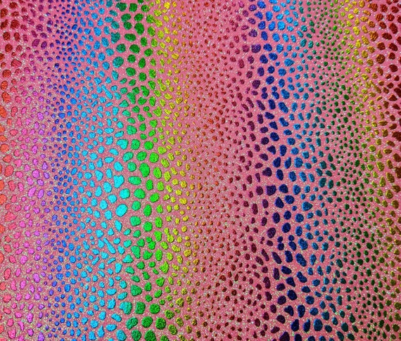 Rainbow Animal Print Fine Glitter Canvas 12x52 ROLL | Etsy