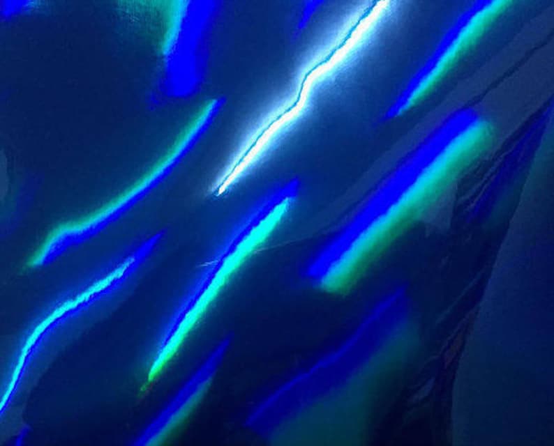 Blue Prismatic Holographic Embroidery Vinyl - 12x52" Roll - Canvas ...