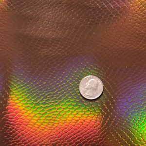 Brown Holographic Embossed Reptile Scales Vinyl - Embroidery Vinyl ...