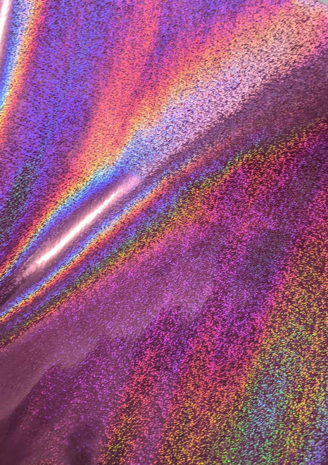 Pink Sparkle Holographic Embroidery Vinyl, 12x52" ROLL, Canvas Backed ...
