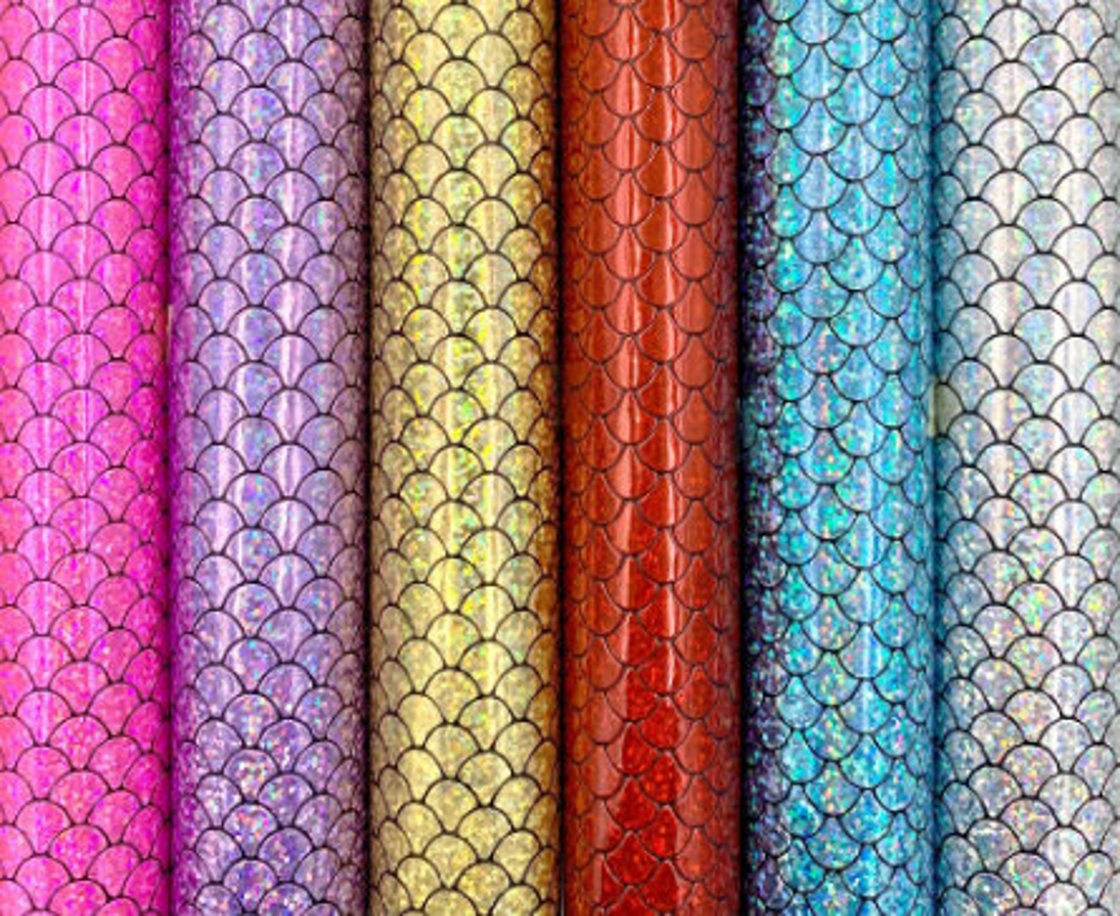 Light Pink Scales Holographic Sparkle Vinyl Embroidery - Etsy