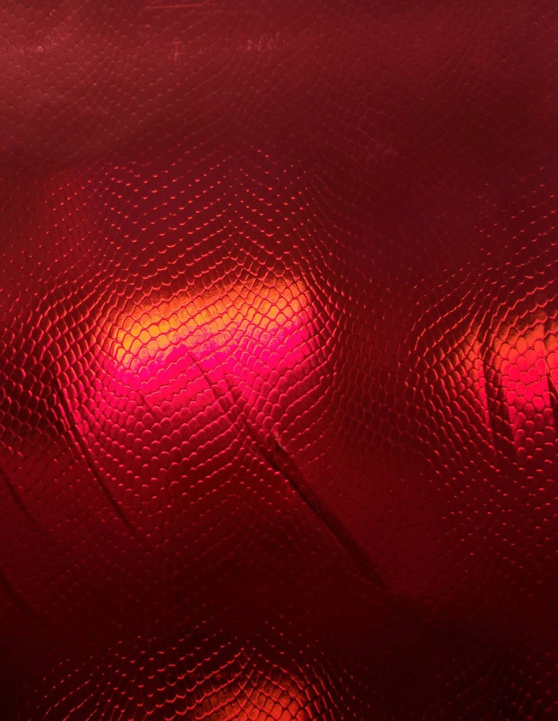 Red Holographic Embossed Reptile Scales Vinyl Embroidery - Etsy