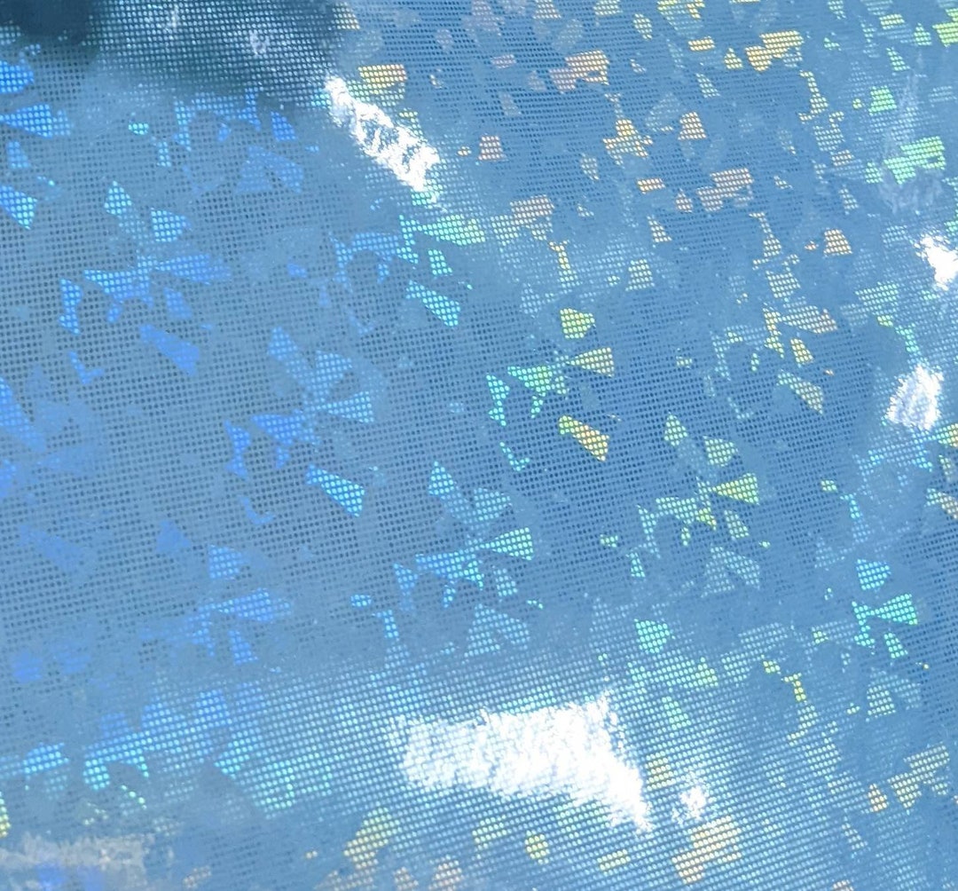 Light Blue Sparkle Shattered Holographic Vinyl, 9x12" SHEET Embroidery ...