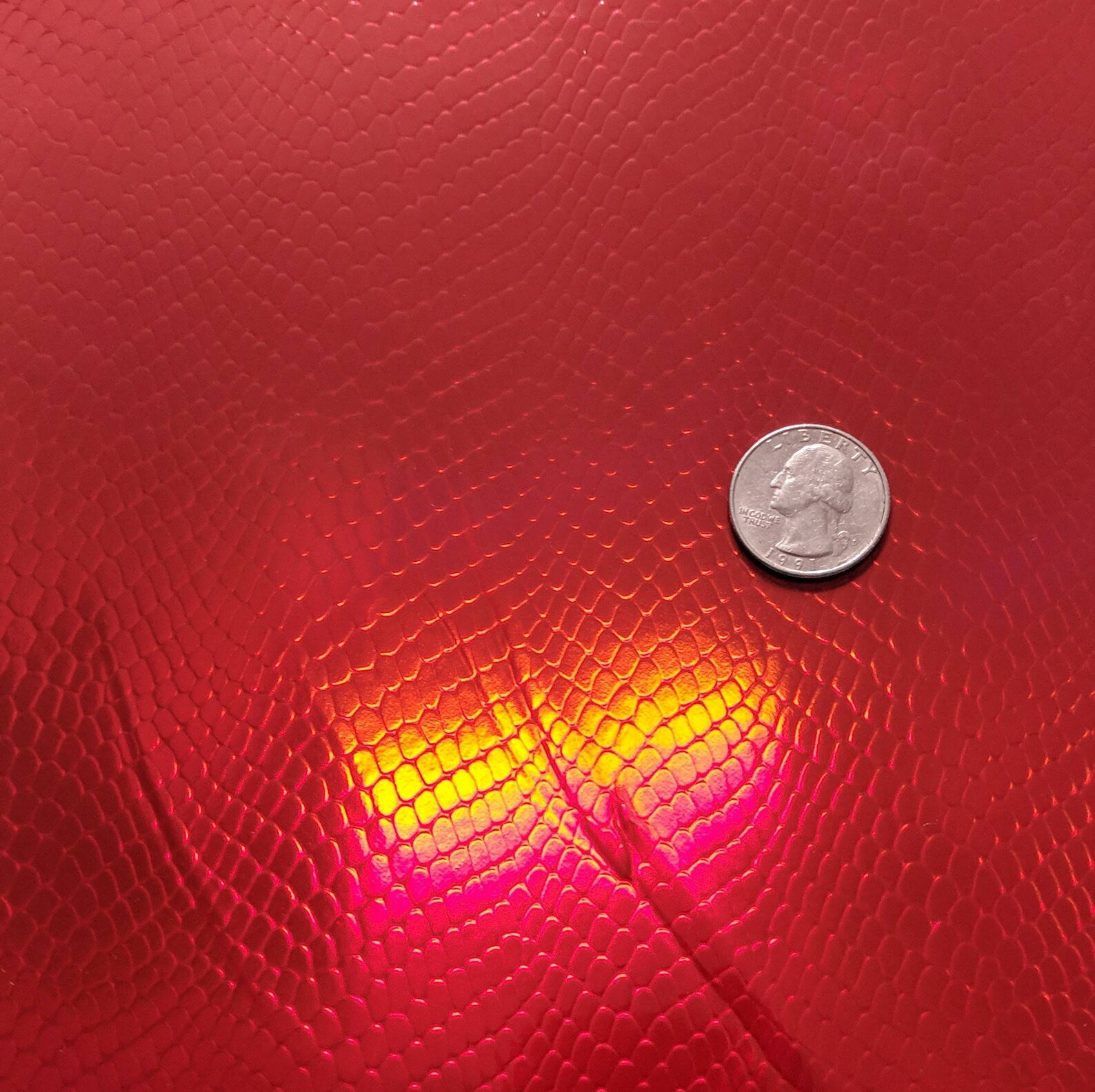 Red Embossed Holographic Reptile Scales Vinyl 9x12 SHEET Embroidery ...
