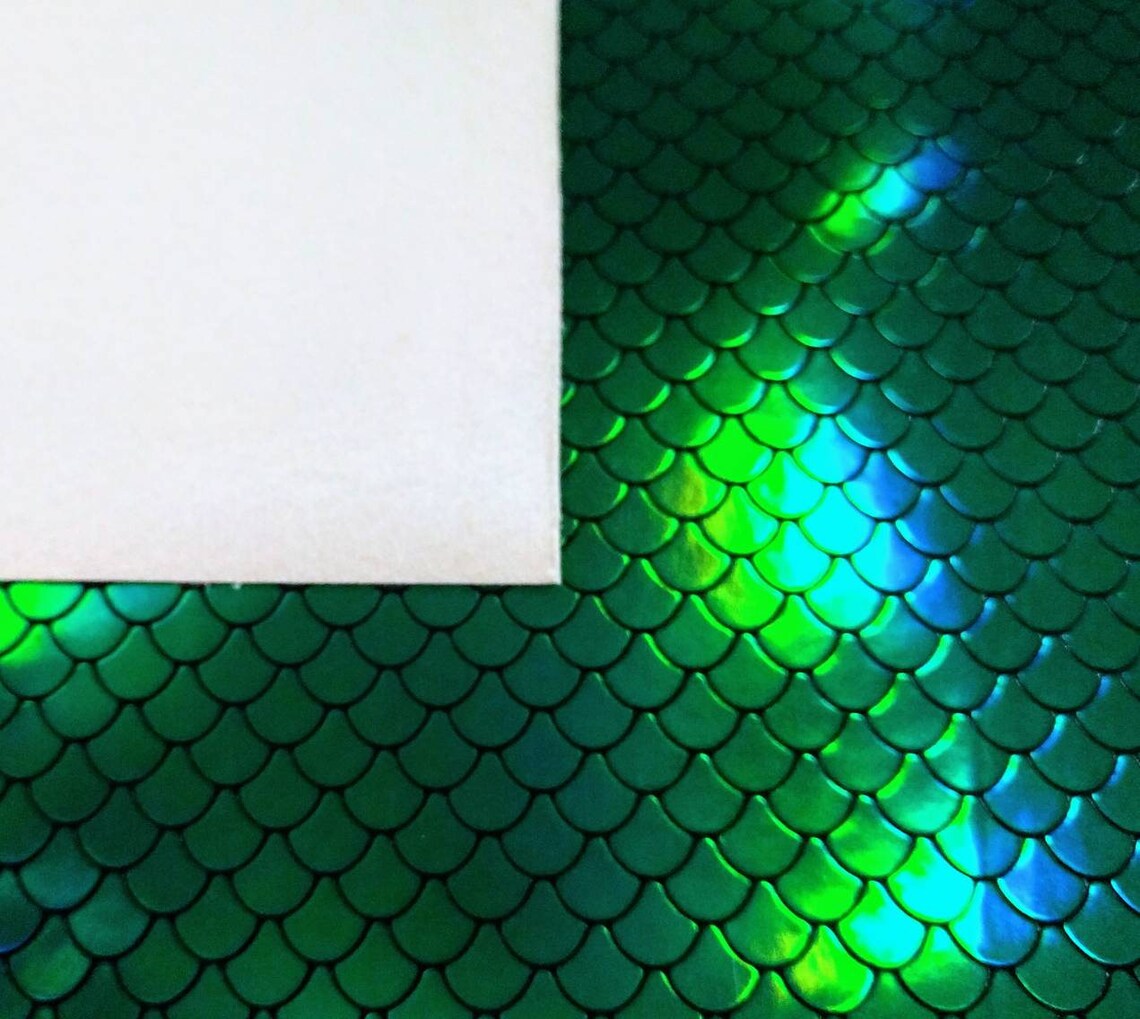 Green Scales Holograph Vinyl 9x12 SHEET Embroidery | Etsy