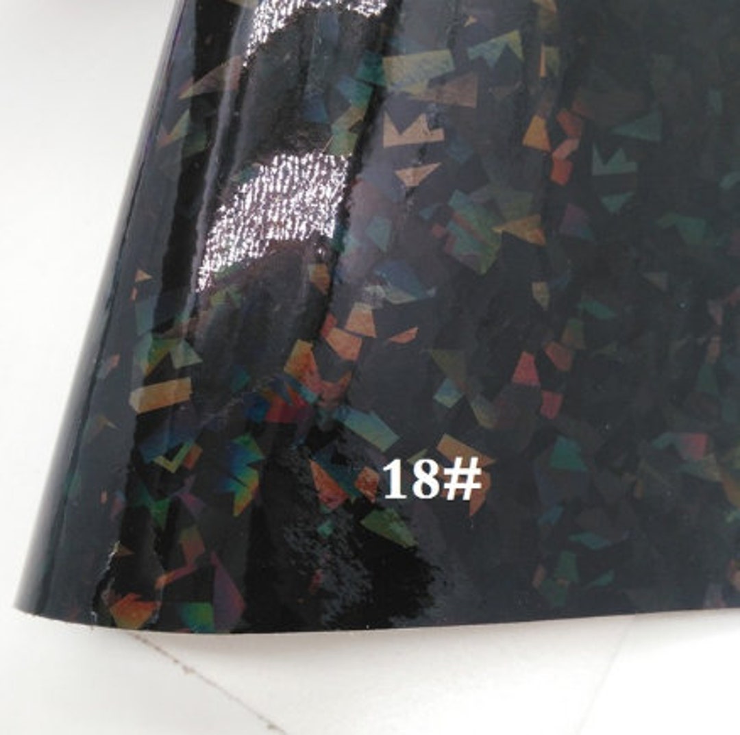Black Shattered Holographic Vinyl - 12x52" ROLL - Embroidery Canvas ...