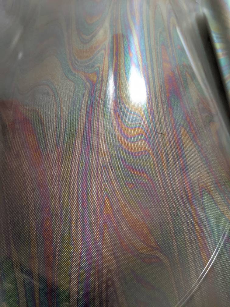 Oil Spill Tinted Holographic Vinyl Sheet - 12x52" ROLL Embroidery PVC ...