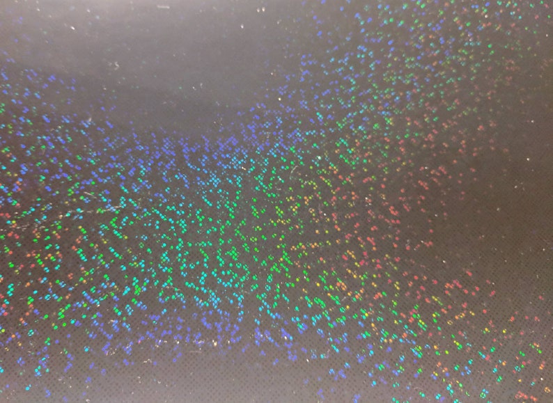Black Sparkle Holographic Vinyl 9x12 SHEET Embroidery | Etsy