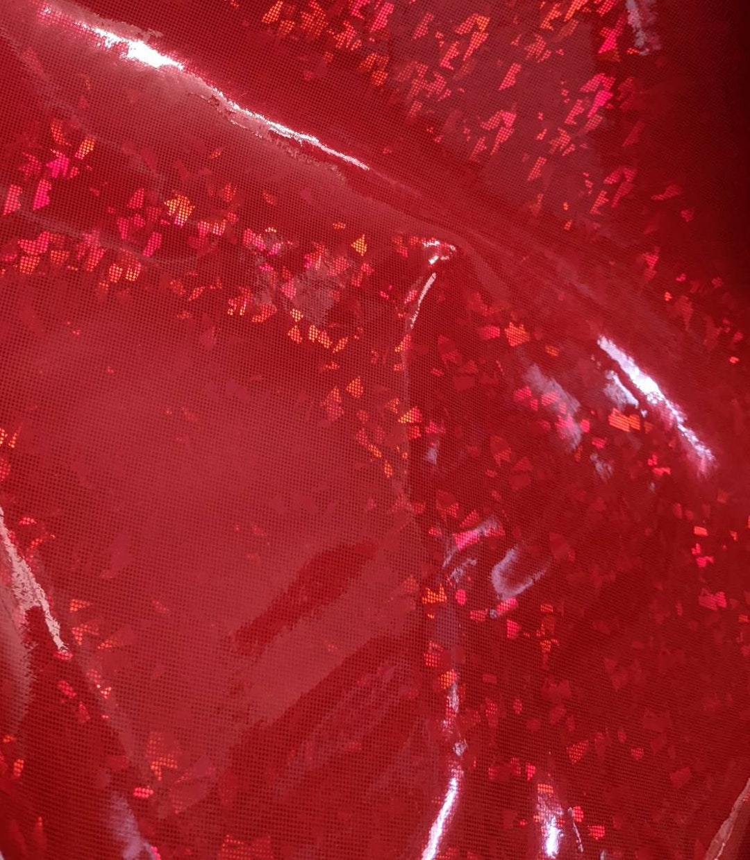 Red Sparkle Shattered Holographic Vinyl, 12x52' ROLL Embroidery Vinyl ...