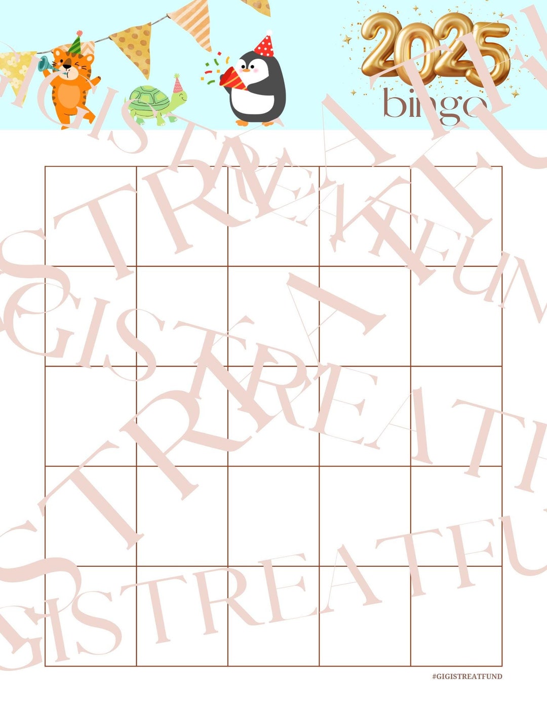 2025 Bingo Card - Etsy