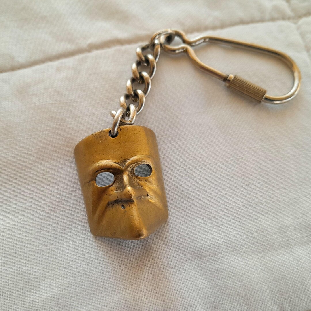 Venetian Baùta Mask Key Chain / 1990s - Etsy