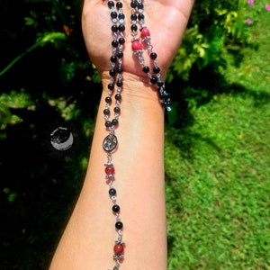 Lilith Prayer Beads Necklace: Satanic Rosary, Pagan Meditation Beads ...