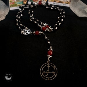 Lilith Prayer Beads Necklace: Satanic Rosary, Pagan Meditation Beads ...