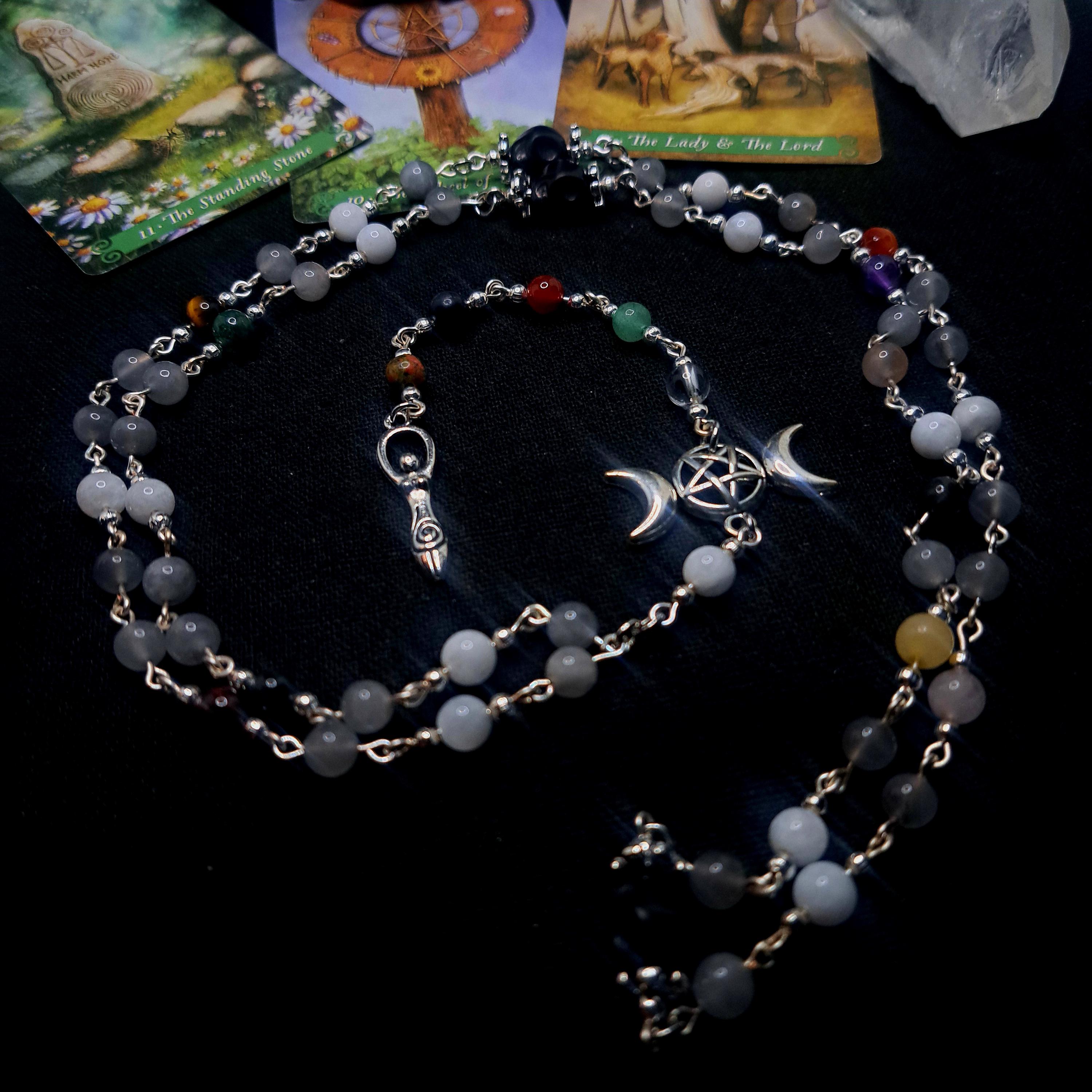 Wheel of the Year Witch Rosary: Pagan Prayer Beads, Witch's Ladder ...